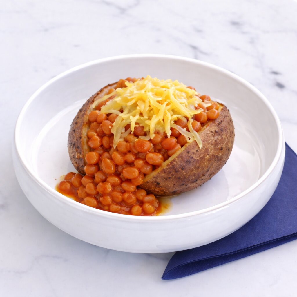 Beans & Cheese Jacket Potato | A warming, filling school meal