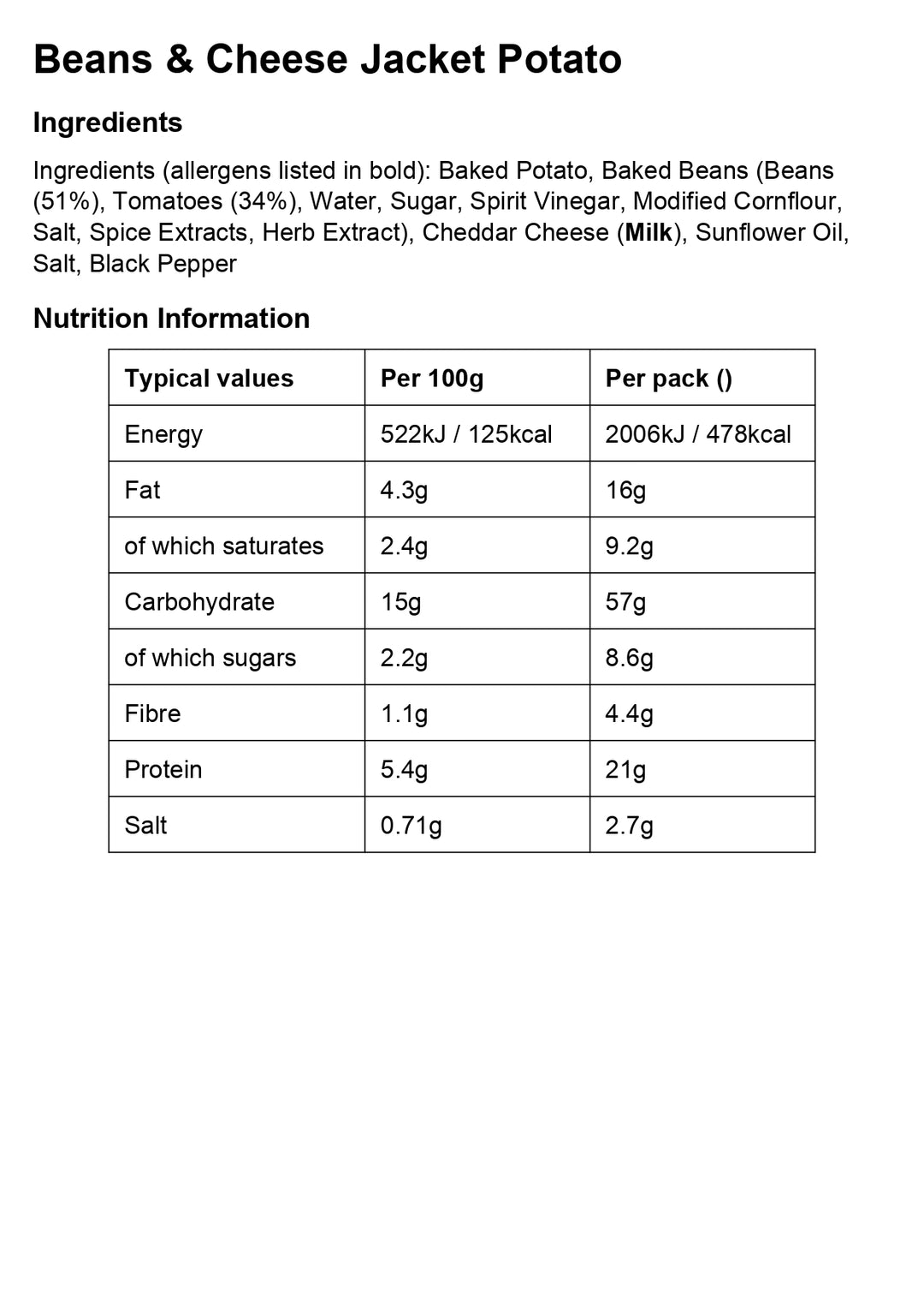 Beans & Cheese Jacket Potato | A warming, filling school meal